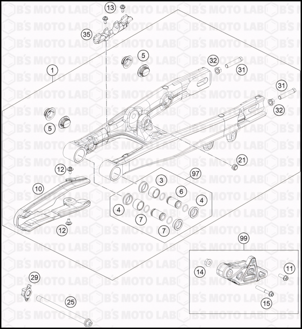 Swing Arm, 50 SX 2023 – B's Moto Lab