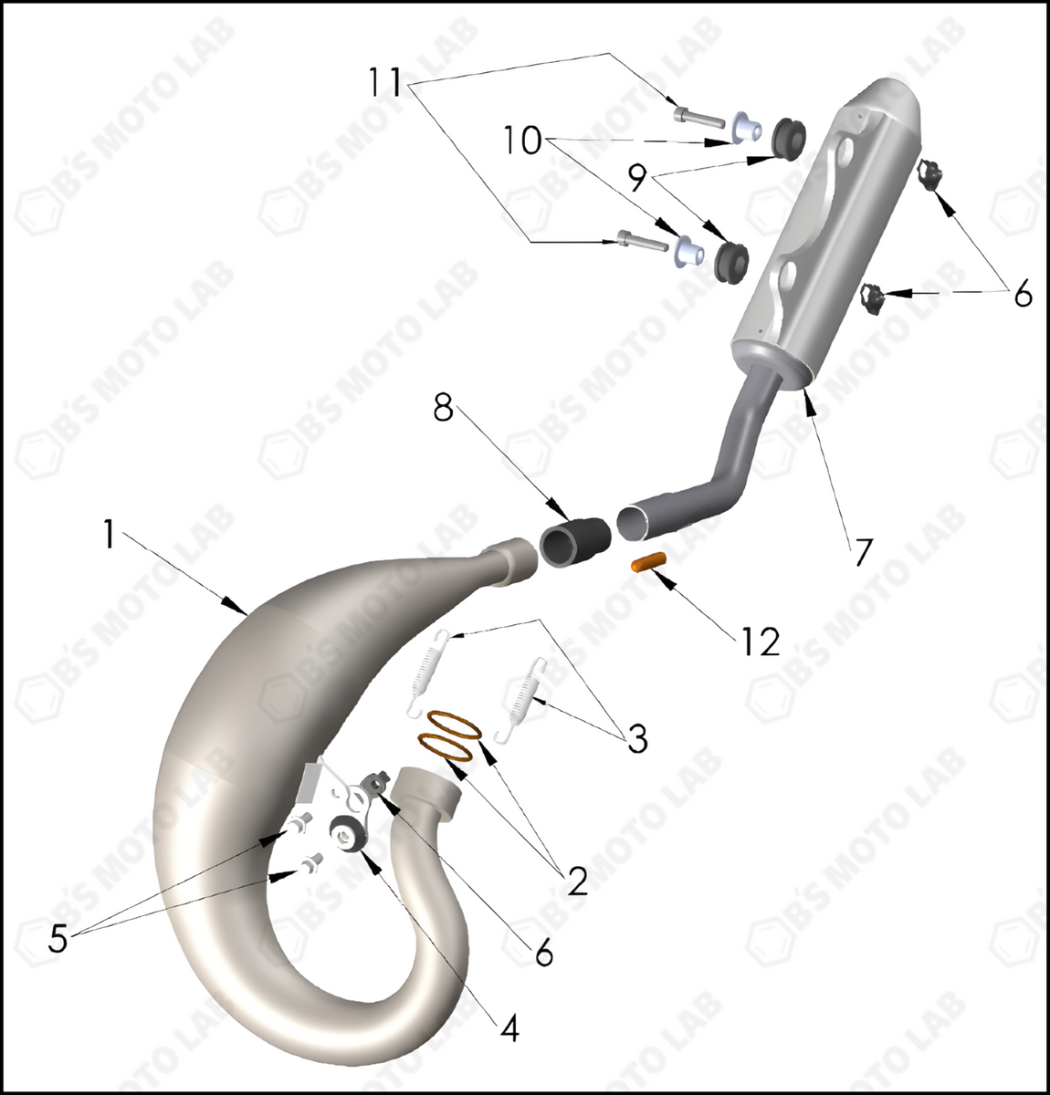 Exhaust System, 2024 Cobra 50-SR – B's Moto Lab
