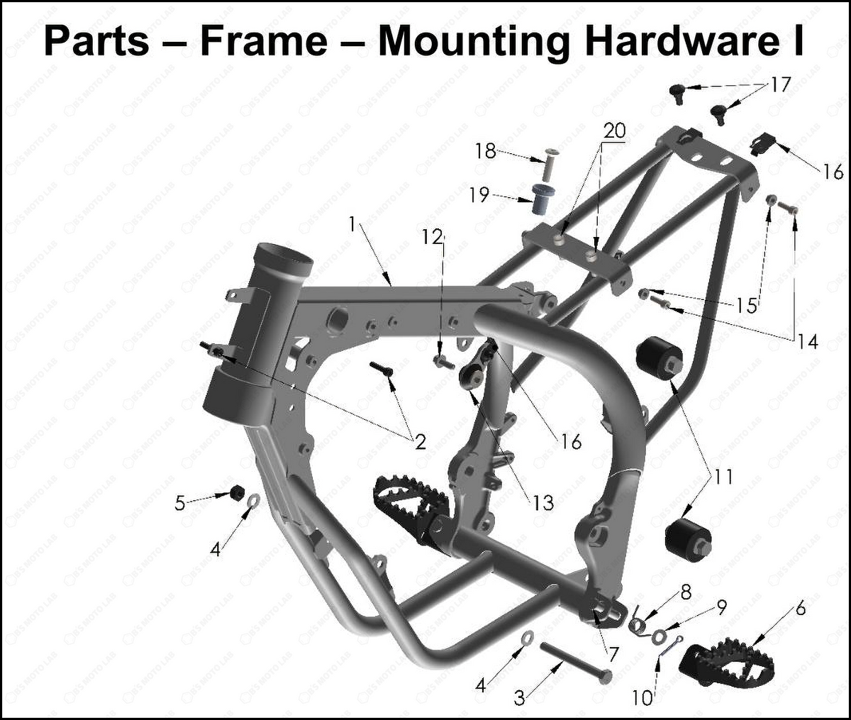2025 Cobra CX-50-JR FRAME 2025 CX50JR | Genuine OEM Parts - BSMOTOLAB ...